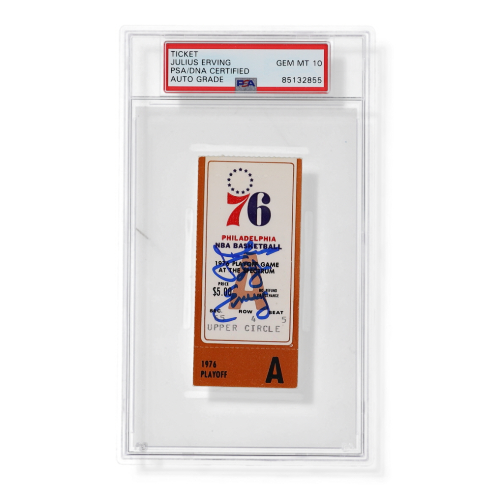 Julius "Dr. J" Erving Signed 1976 Original NBA Playoffs at the Spectrum ...