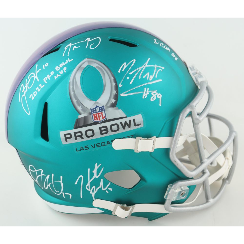 2022 Pro Bowl Logo Full-Size Speed Helmet Signed By (8) with Justin ...