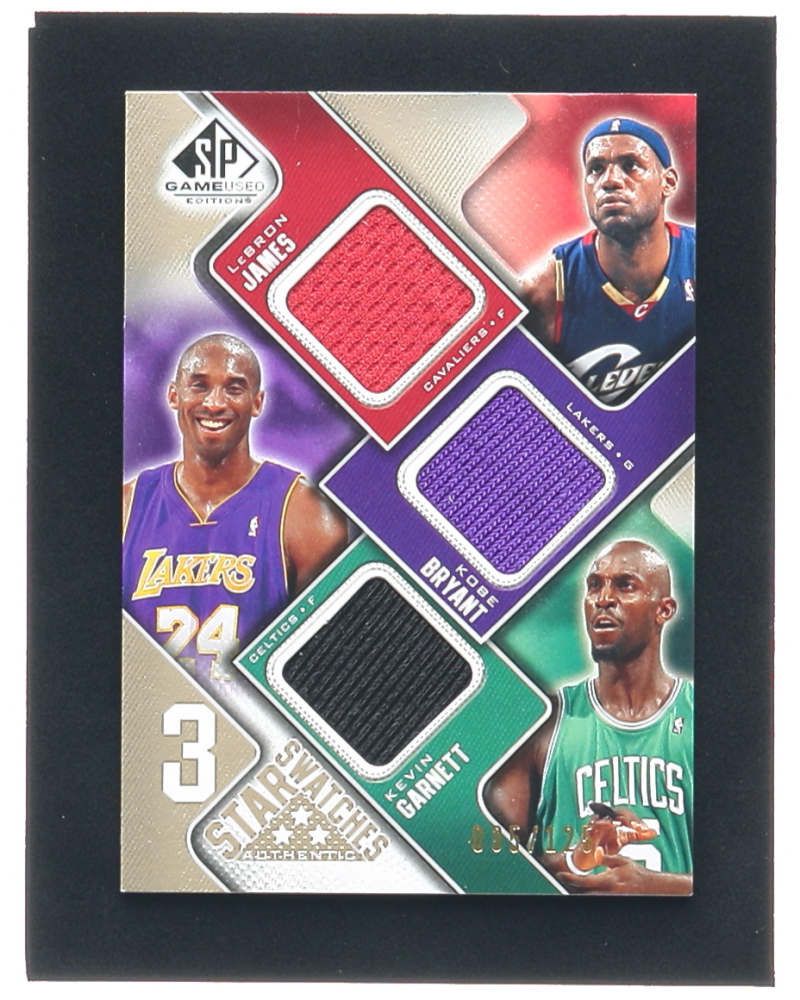 LeBron James / Kobe Bryant / Kevin Garnett 2009-10 SP Game Used 3 Star ...