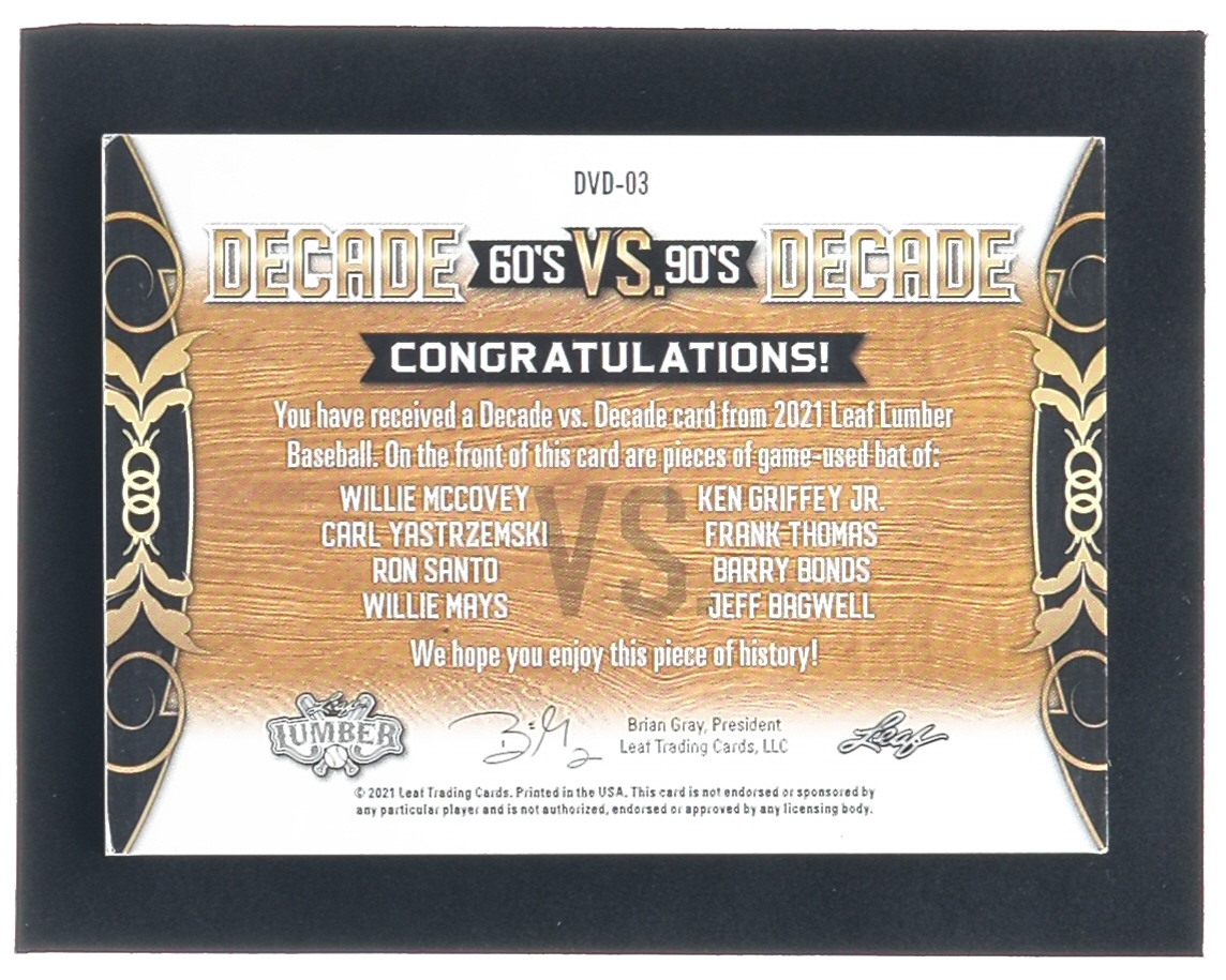 2021 Leaf Lumber Decade vs. Decade Red #DVD03 Willie McCovey / Carl ...