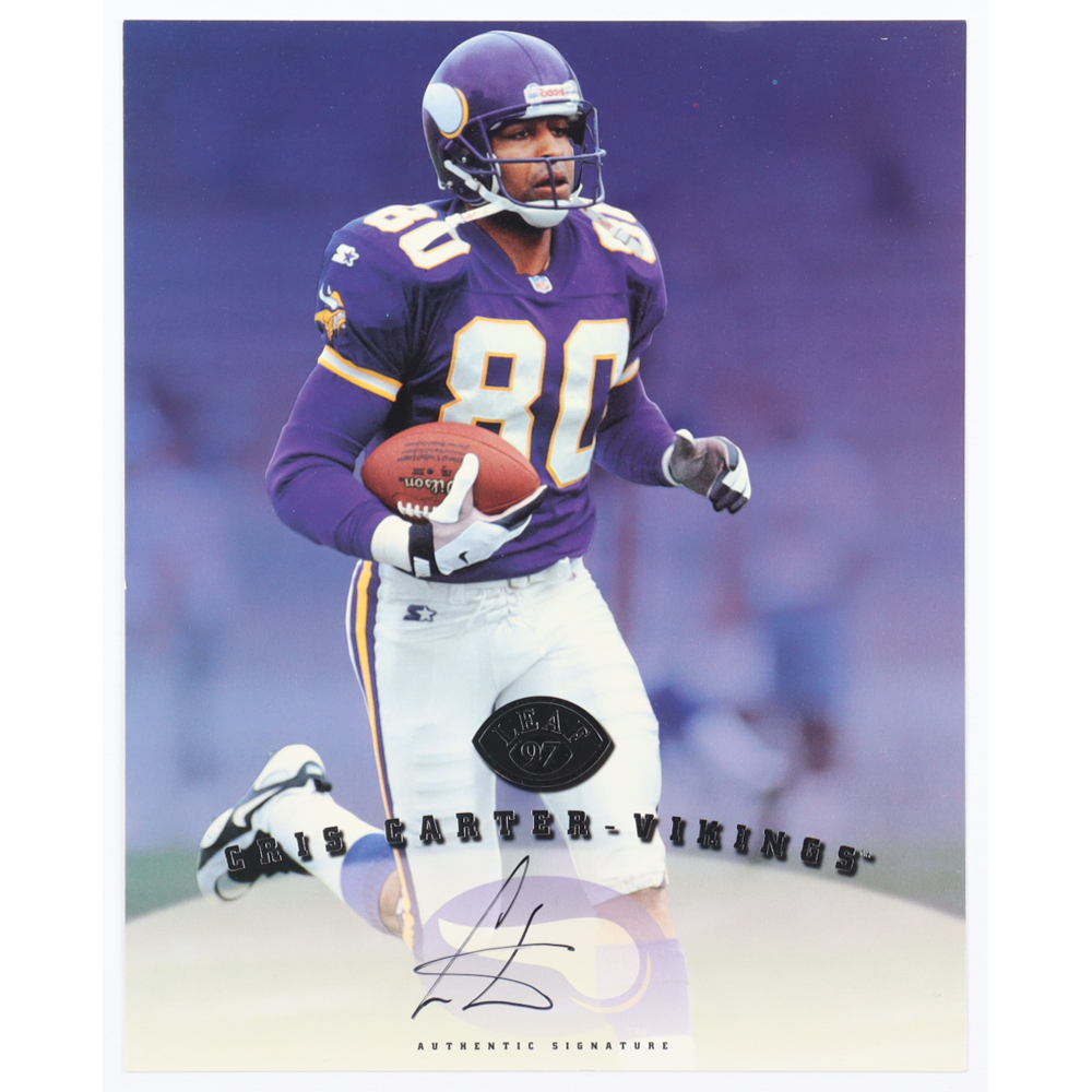 Cris Carter 1997 Leaf Signature Autographs First Down Markers #23 ...