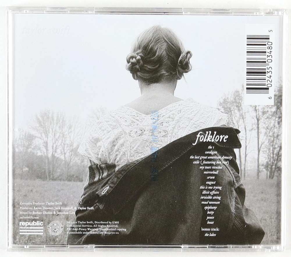 Taylor Swift Signed "Folklore" CD Album Cover (Beckett) | Pristine Auction