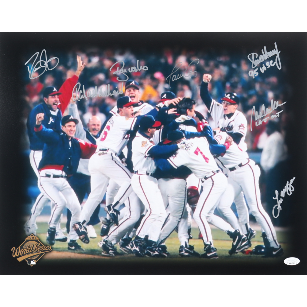 "1995 Champions" Braves 16x20 Photo Signed by (7) with Dave Justice ...