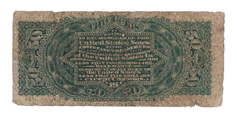 1863 United States Fractional Currency 50¢ Fifty Cents Bank Note ...