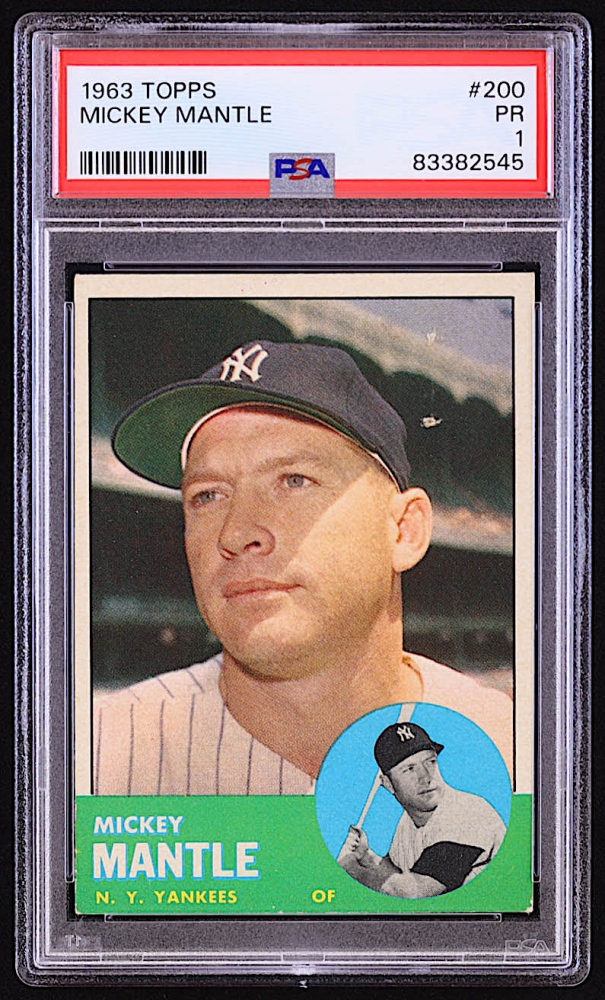Mickey Mantle 1963 Topps #200 (PSA 1) | Pristine Auction