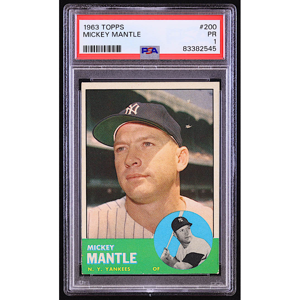 Mickey Mantle 1963 Topps #200 (PSA 1) | Pristine Auction