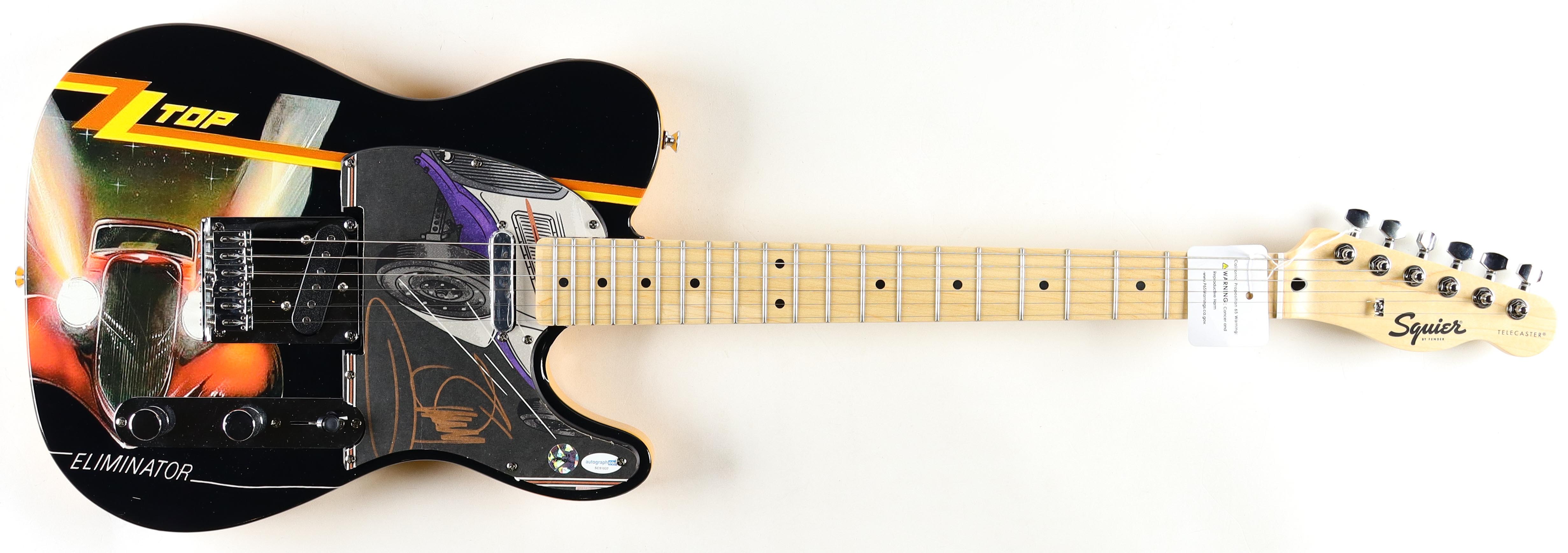 Billy Gibbons Signed Custom ZZ Top Fender Squire Telecaster Guitar ...