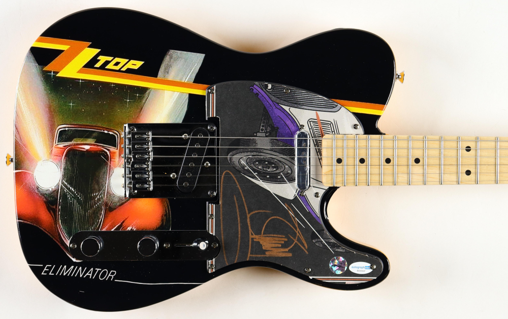 Billy Gibbons Signed Custom ZZ Top Fender Squire Telecaster Guitar ...