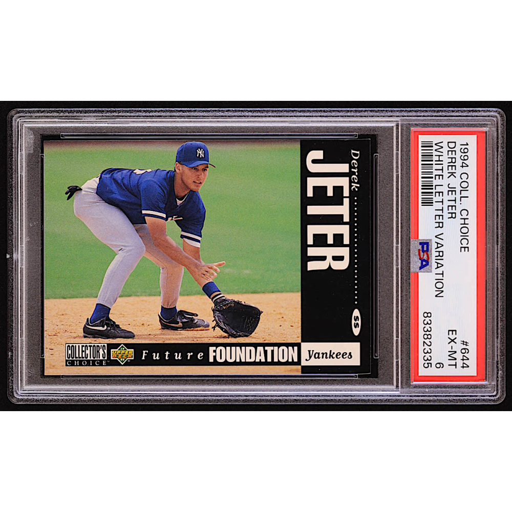 Derek Jeter 1994 Collector's Choice Gold Signature White Letter ...