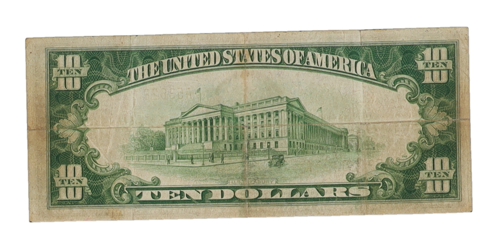 1928 United States $10 Ten Dollar Gold Certificate Bank Note | Pristine ...