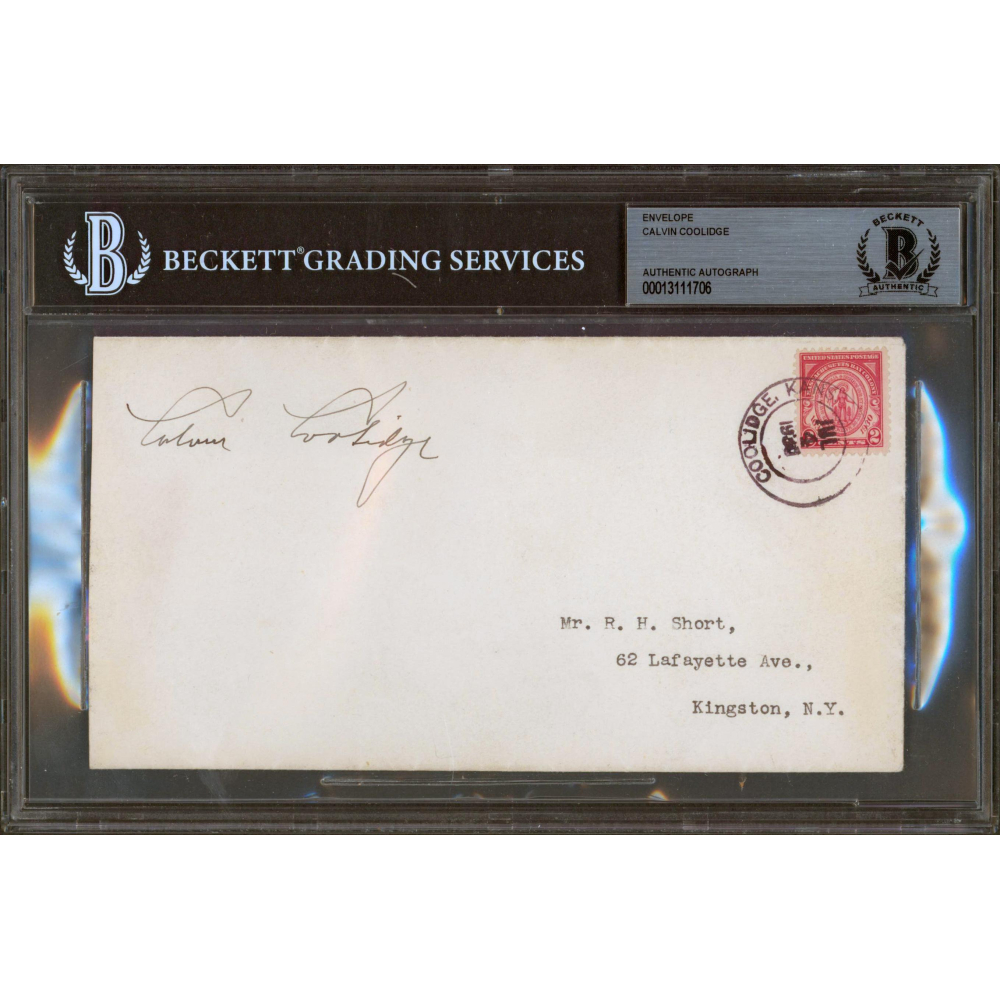 Calvin Coolidge Signed 1930 Envelope (BAS) | Pristine Auction