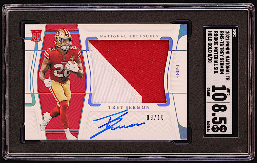 Trey Sermon 2021 Panini National Treasures Rookie Material Signatures ...