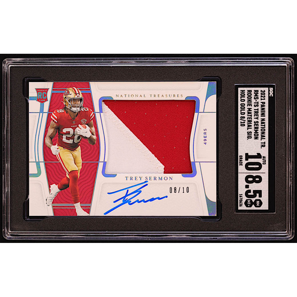 Trey Sermon 2021 Panini National Treasures Rookie Material Signatures ...