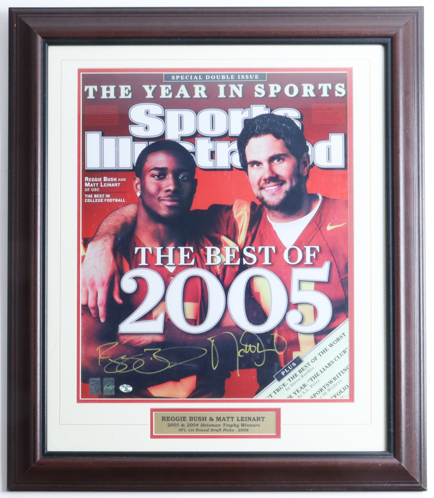Matt Leinart & Reggie Bush Signed Sports Illustrated Custom Framed ...