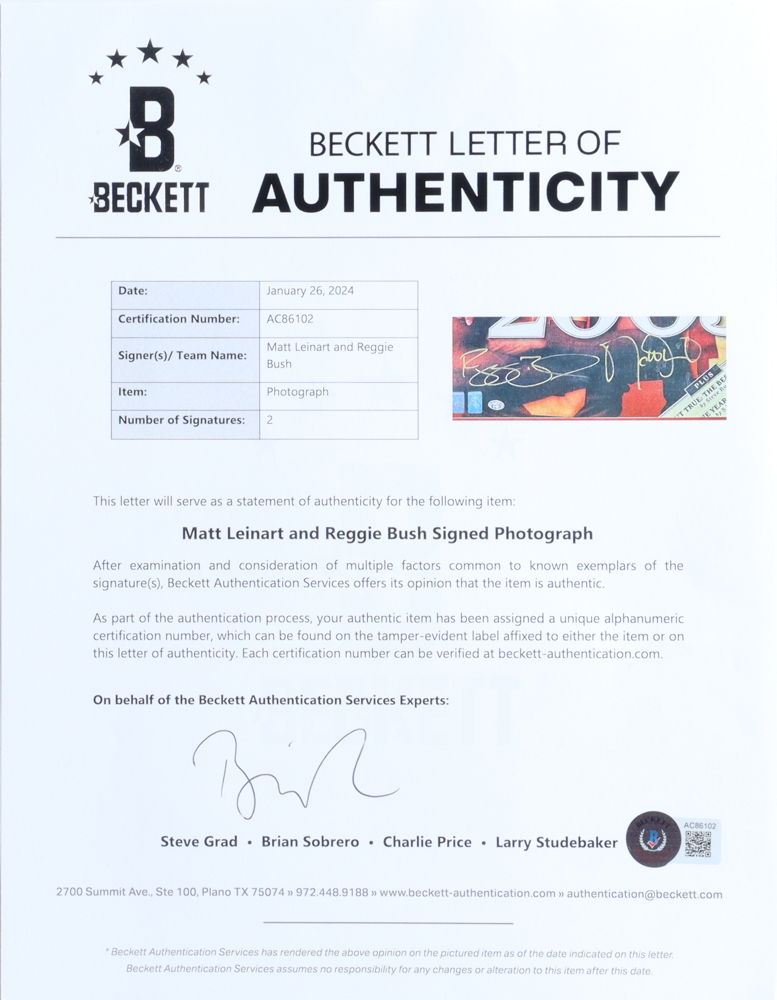 Matt Leinart & Reggie Bush Signed Sports Illustrated Custom Framed ...