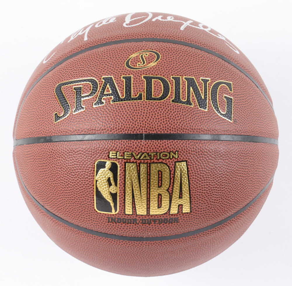 Hakeem Olajuwon & Clyde Drexler Signed NBA Basketball (JSA & Schwartz ...