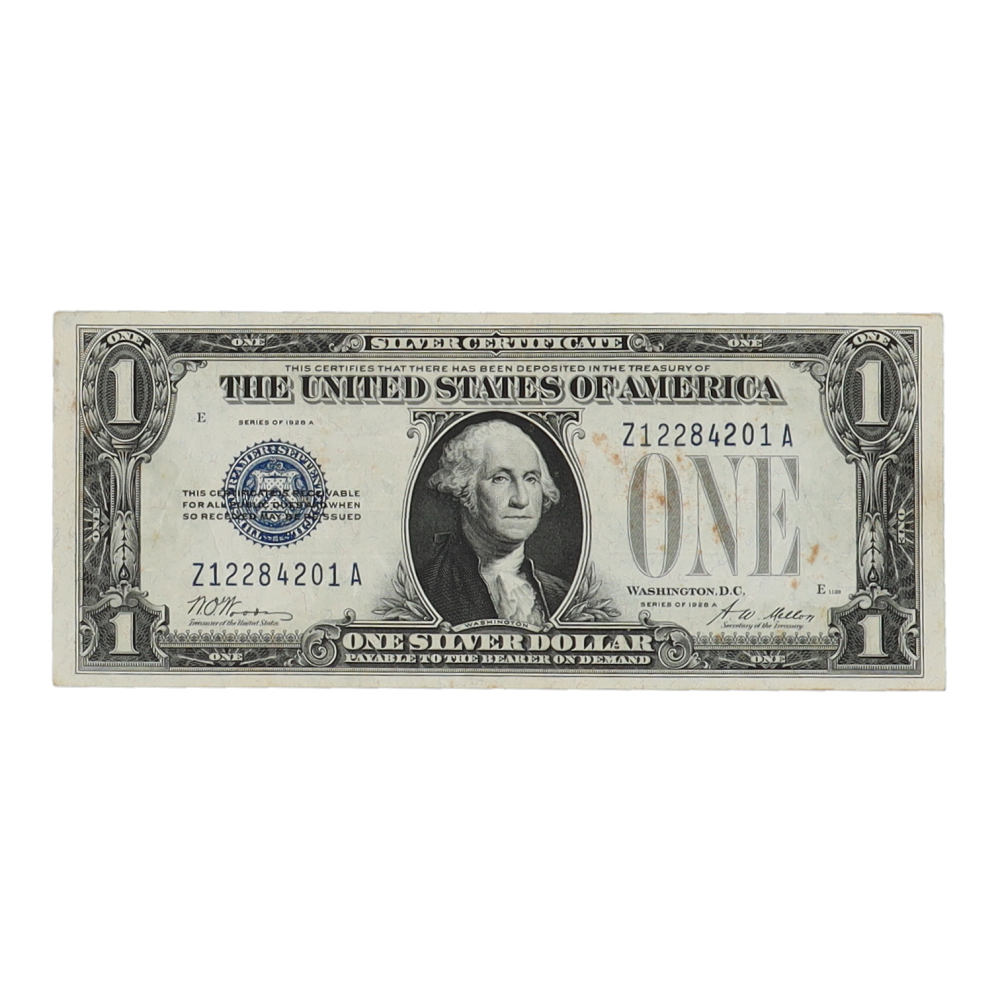 1928-A United States Silver Certificate $1 One Dollar Bank Note ...