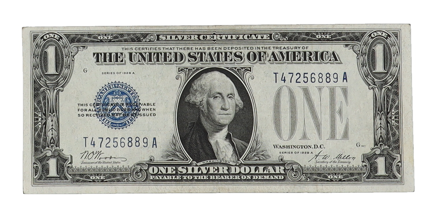 1928-A United States Silver Certificate $1 One Dollar Bank Note ...