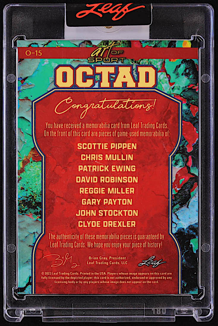 2023 Leaf OCTAD Spectrum Blue #O15 Scottie Pippen / Chris Mullin ...