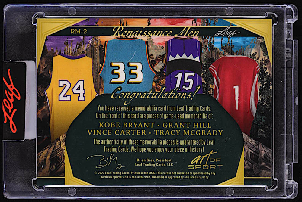 2023 Leaf Renaissance Men Spectrum Blue #RM2 Kobe Bryant / Grant Hill ...