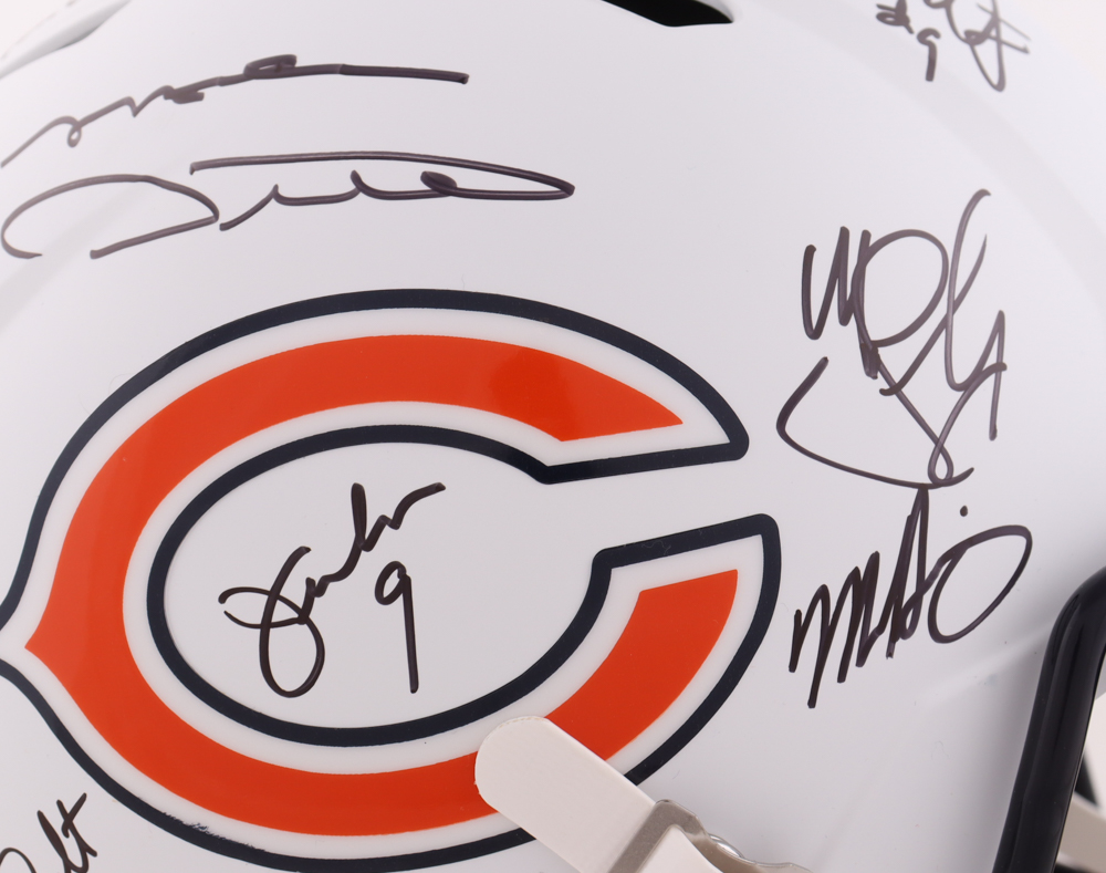 1985 Bears LE Full-Size Matte White Speed Helmet Team-Signed by (27 ...