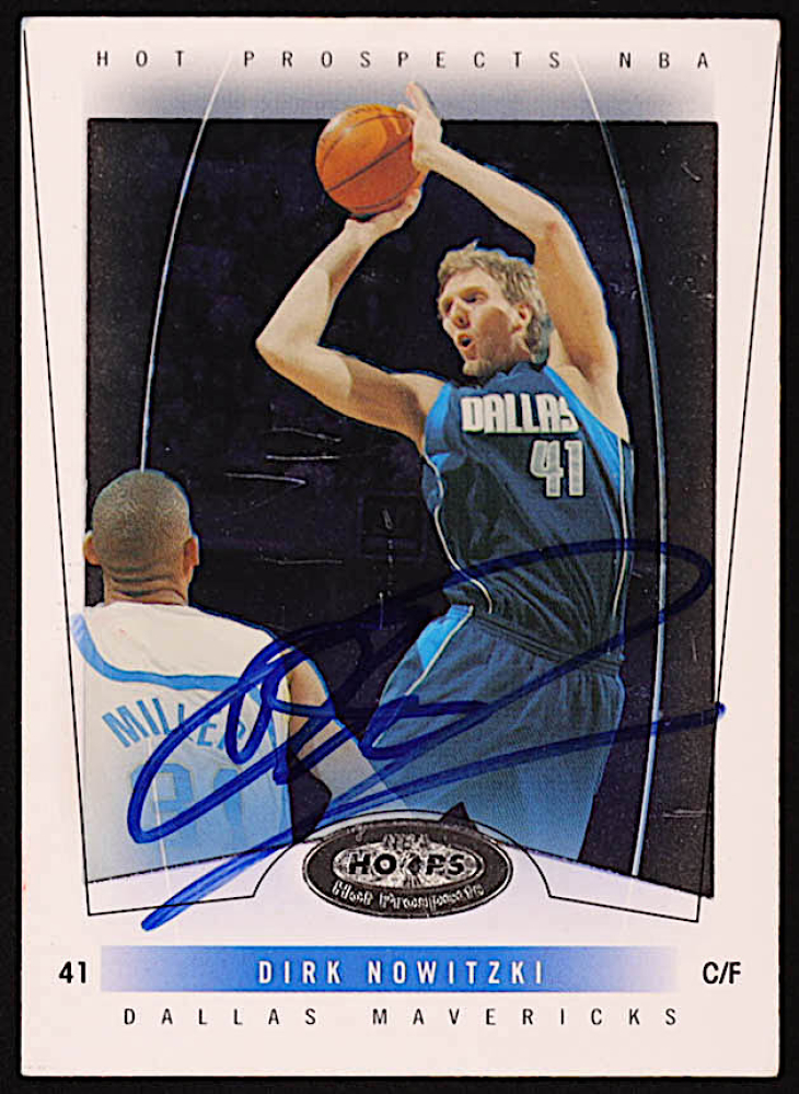 Dirk Nowitzki Signed 2004-05 Hoops Hot Prospects #67 (Beckett ...