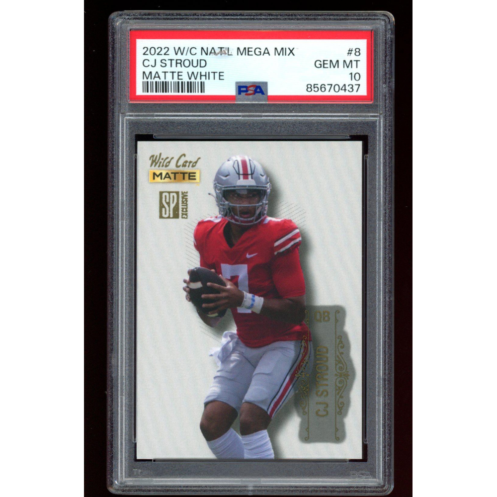 C. J. Stroud 2022 Wild Card National Mega Mix Matte White #MBN8 (PSA 10 ...