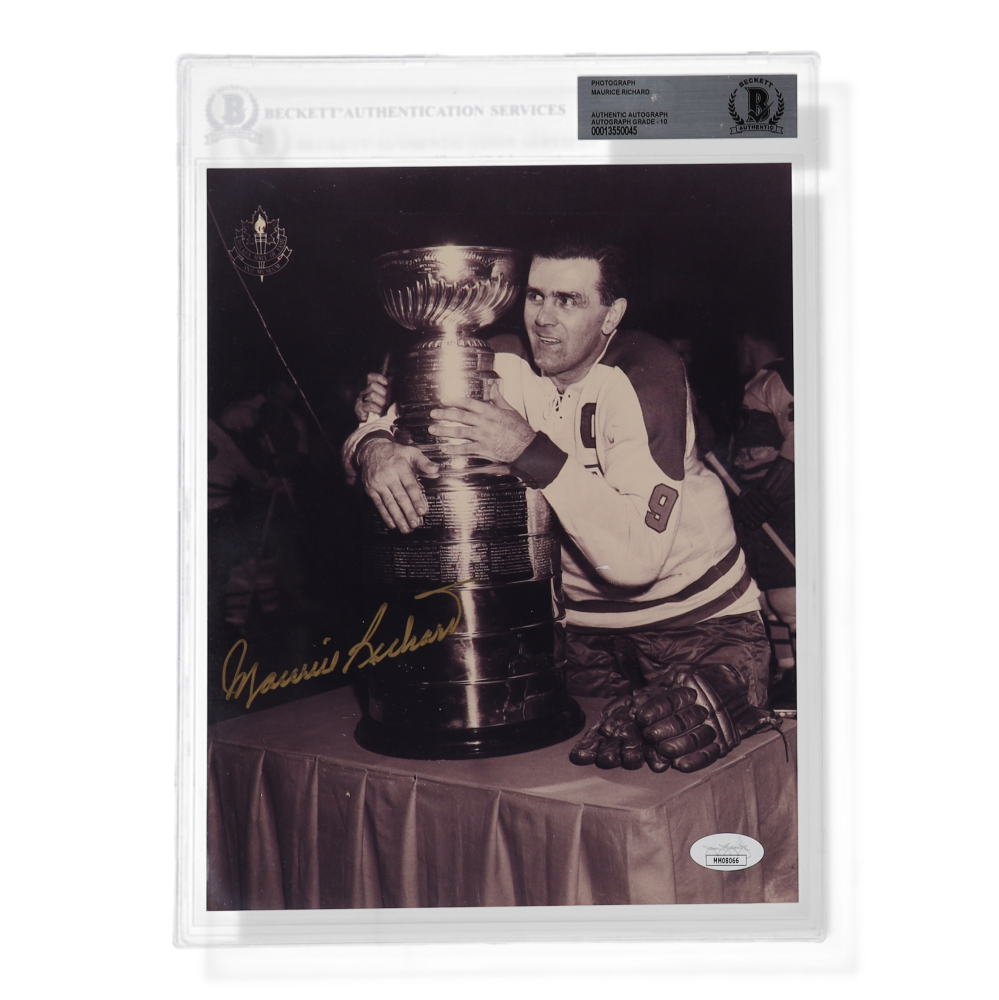 Maurice Richard Signed Canadiens 8x10 Photo (BAS & JSA) | Pristine Auction