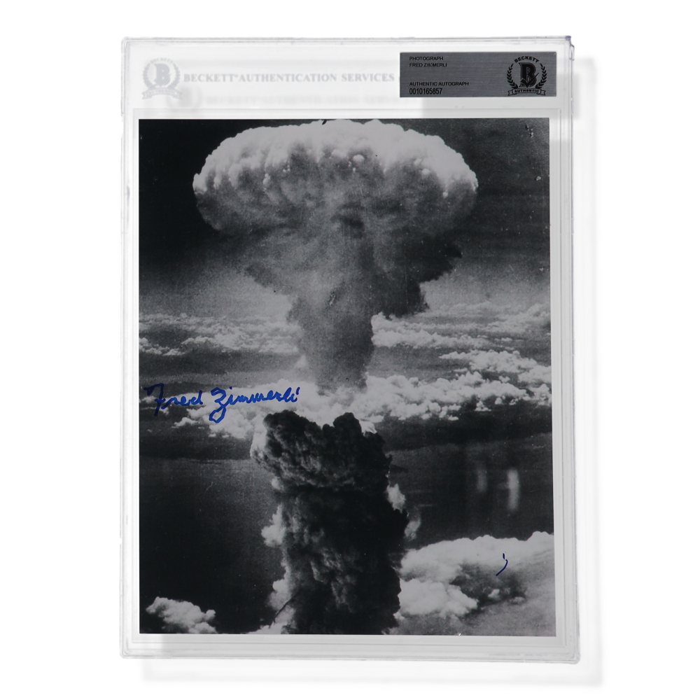 Fred Zimmerli Signed "Project A 1st Nuclear Bomb WWII" 8x10 Photo (BAS ...