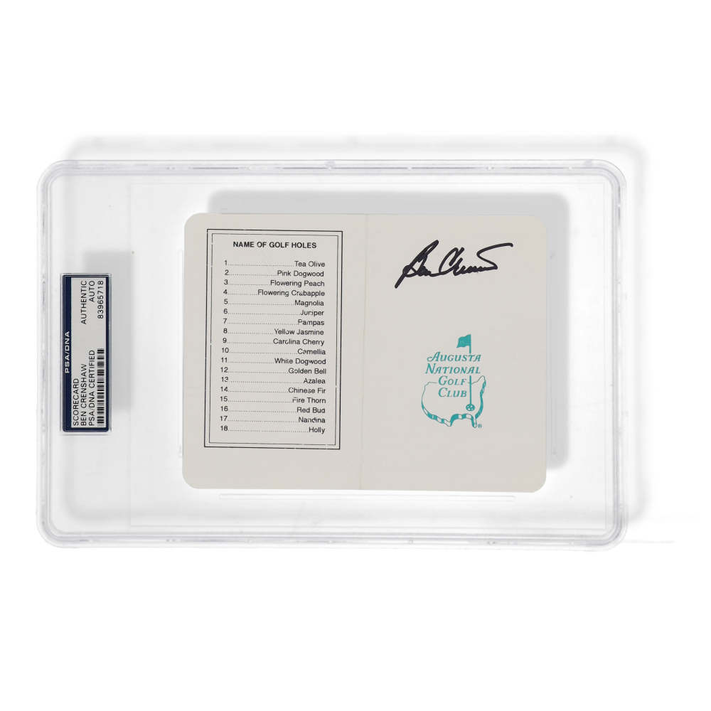 Ben Crenshaw Signed Masters Score Card (PSA) | Pristine Auction