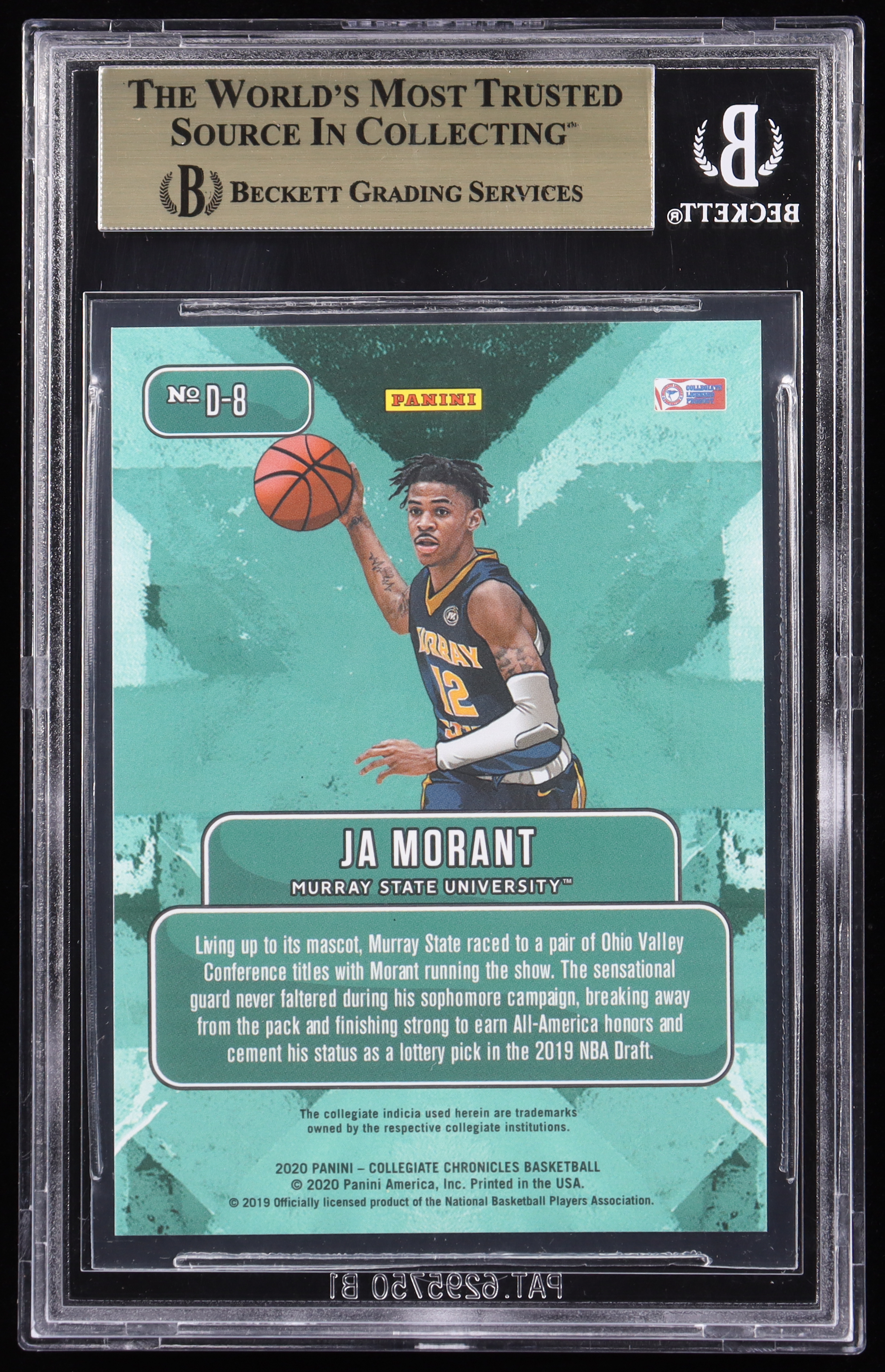 Ja Morant 2020-21 Panini Prizm Draft Picks Downtown #8 (BGS 9.5 ...