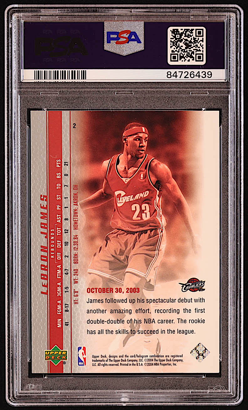 LeBron James 2003-04 Upper Deck Phenomenal Beginning LeBron James #2 RC ...
