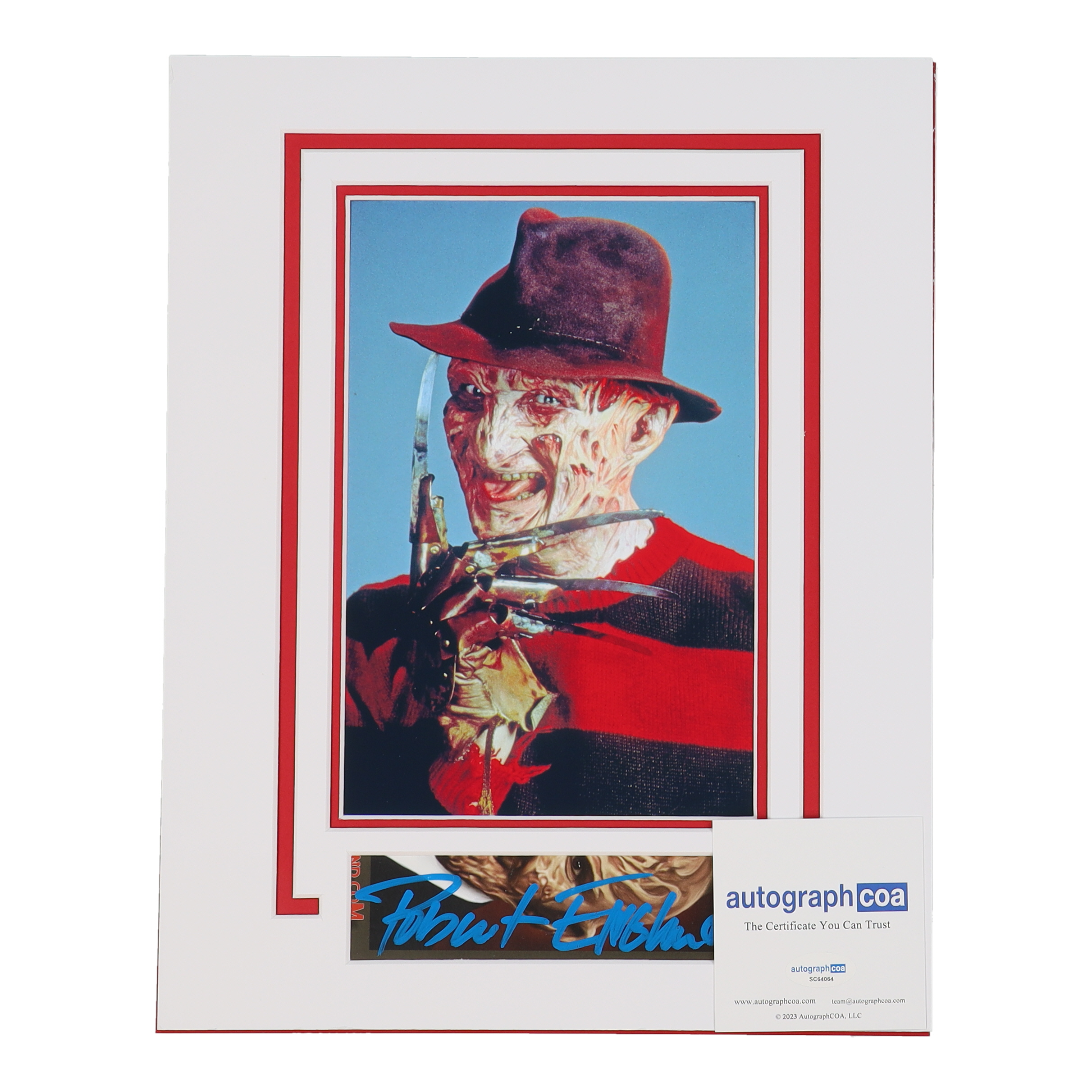 Robert Englund Signed "Nightmare On Elm Street" Custom Matted Cut ...