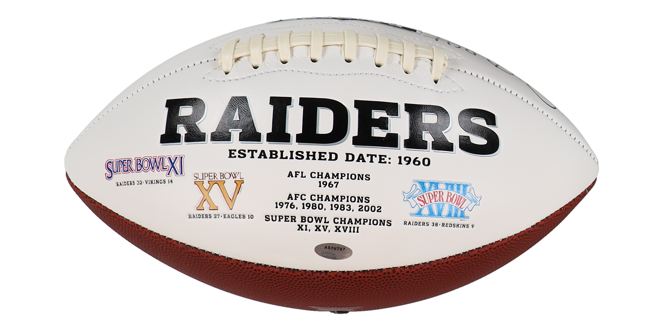 Jim Plunkett Signed Raiders Logo Football (Schwartz) | Pristine Auction