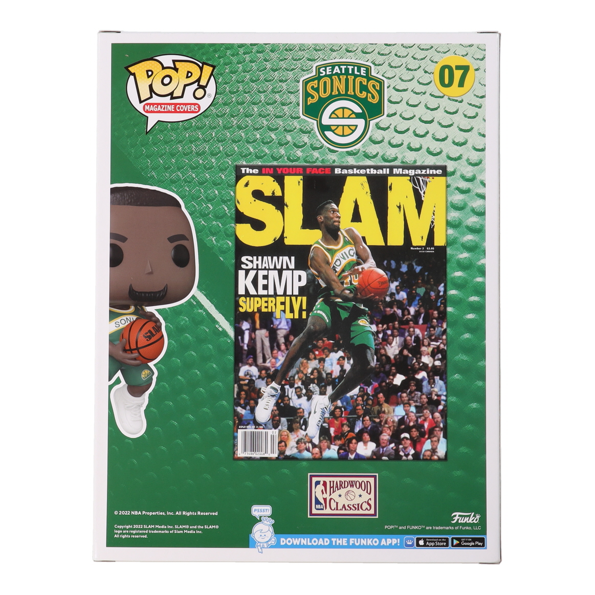 Shawn Kemp Signed SuperSonics #07 NBA SLAM Funko Pop! Cover Vinyl ...