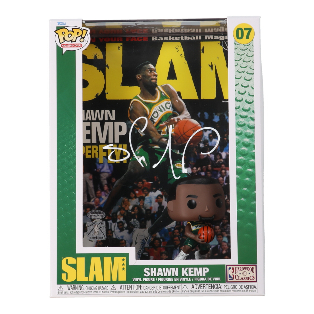 Shawn Kemp Signed SuperSonics #07 NBA SLAM Funko Pop! Cover Vinyl ...