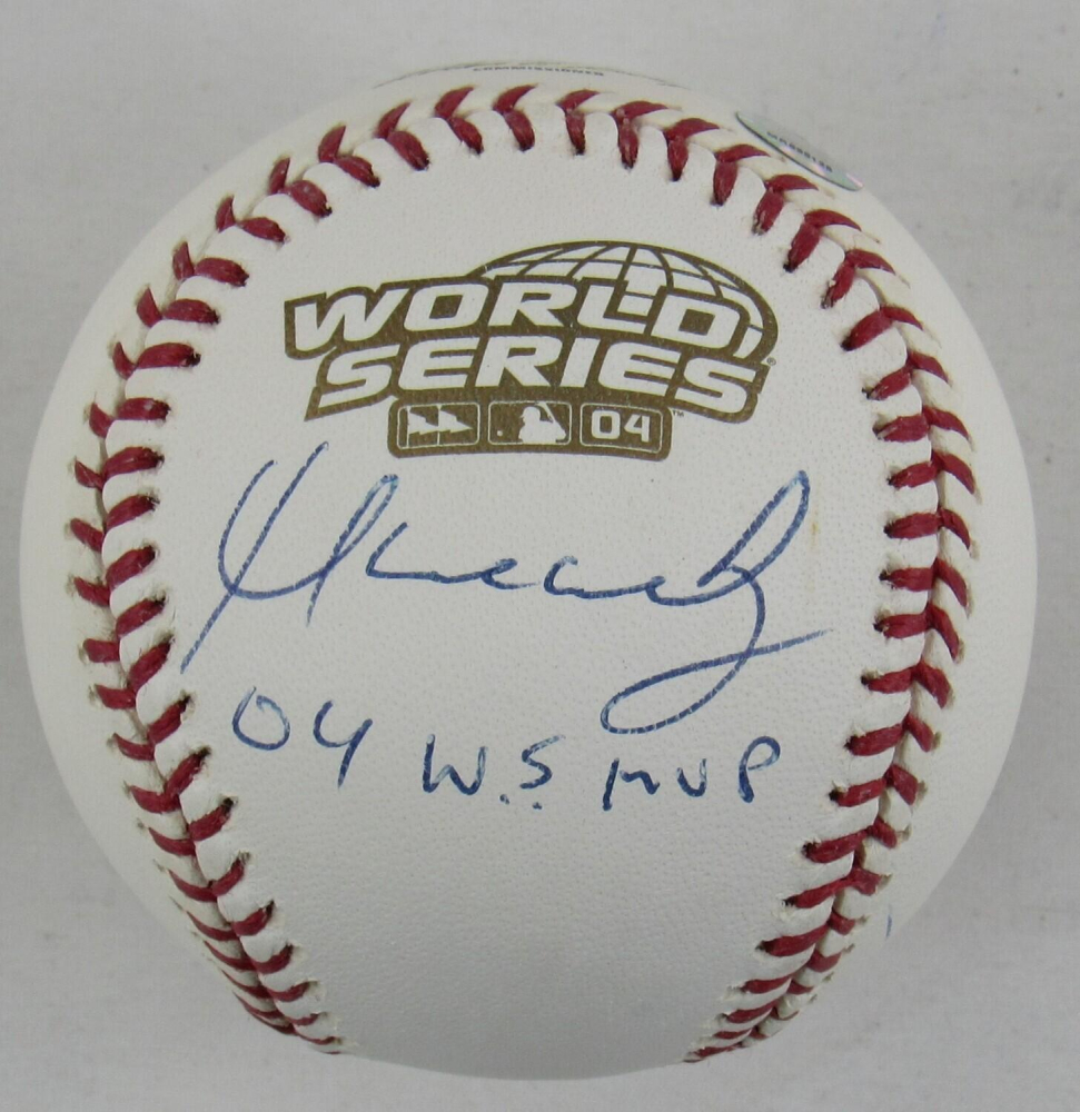 Manny Ramirez Signed 2004 World Series Logo Baseball Inscribed "04 WS ...