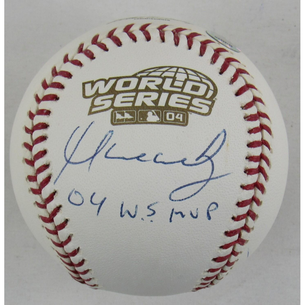 Manny Ramirez Signed 2004 World Series Logo Baseball Inscribed "04 WS ...