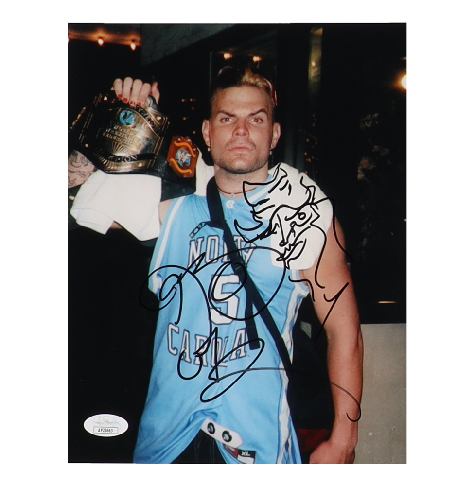 Jeff Hardy Signed WWE 8x10 Photo with Hand-Sketched Portrait (JSA ...