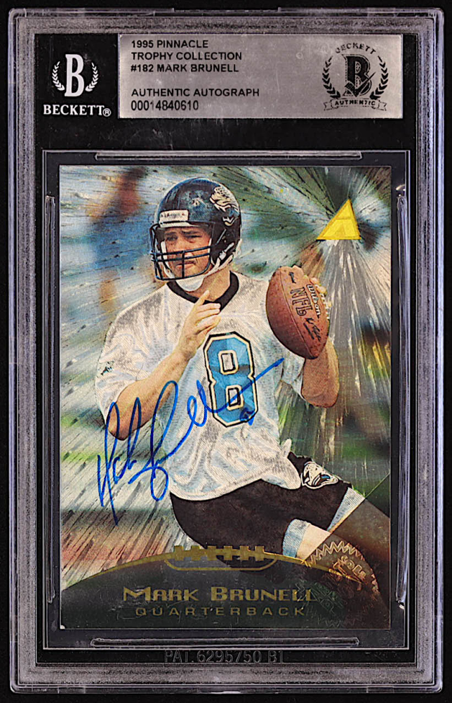 Mark Brunell Signed 1995 Pinnacle Trophy Collection #182 (BGS ...
