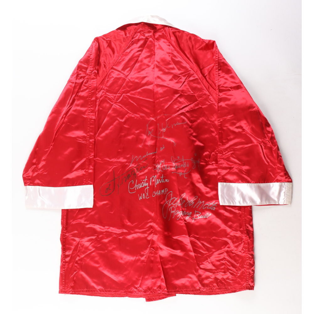 Boxing Legends Everlast Boxing Robe Signed By (6) with Muhammad Ali ...