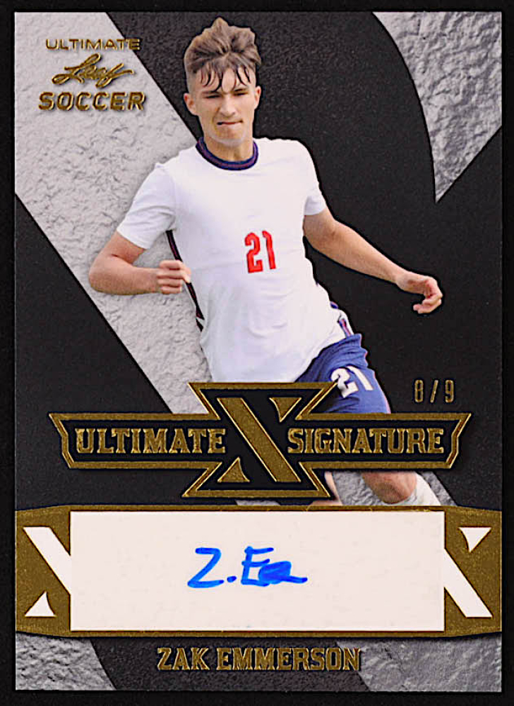 Zak Emmerson 2022 Leaf Ultimate Ultimate X Signatures Gold #SZE1 #8/9 ...