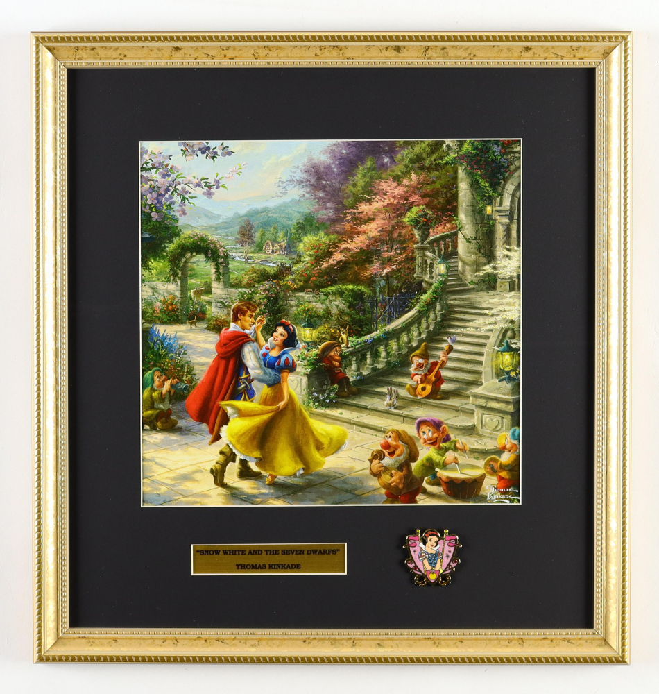 Thomas Kinkade "Snow White and the Seven Dwarves" Custom Framed Print ...
