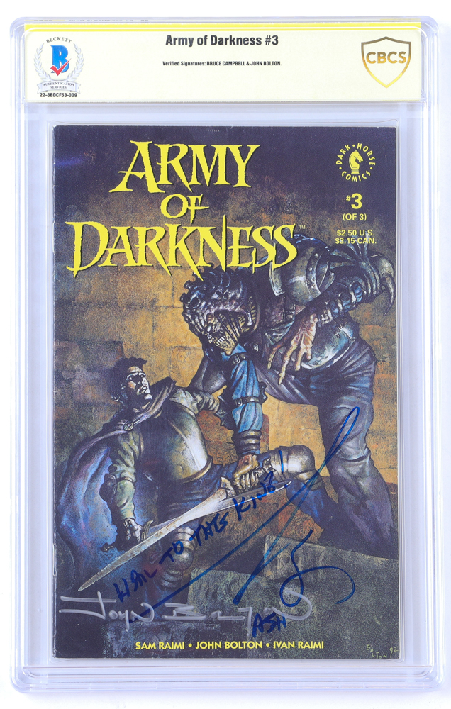 Bruce Campbell & John Bolton Signed 1993 "Army Of Darkness" Issue #3 ...