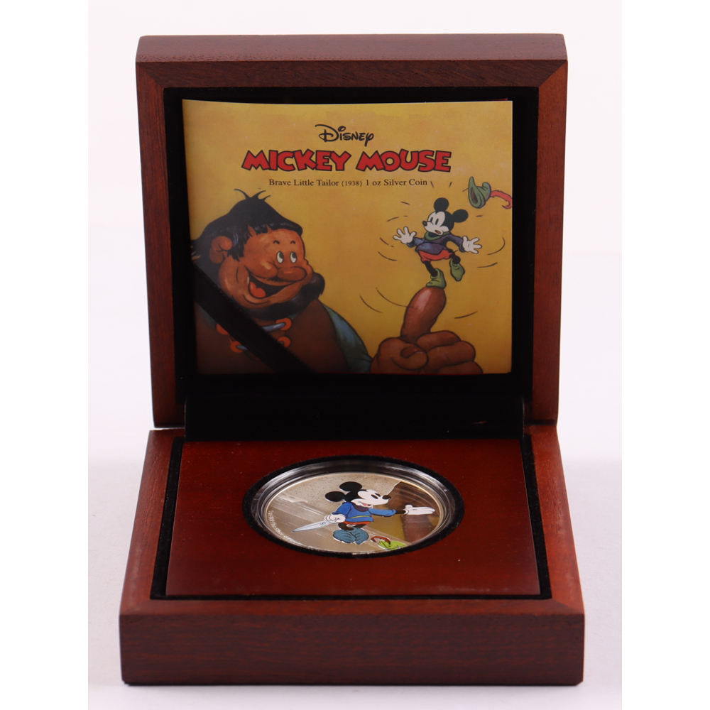 2016 Niue 1 oz. .999 Fine Silver Mickey Mouse Brave Little Tailor $2 ...