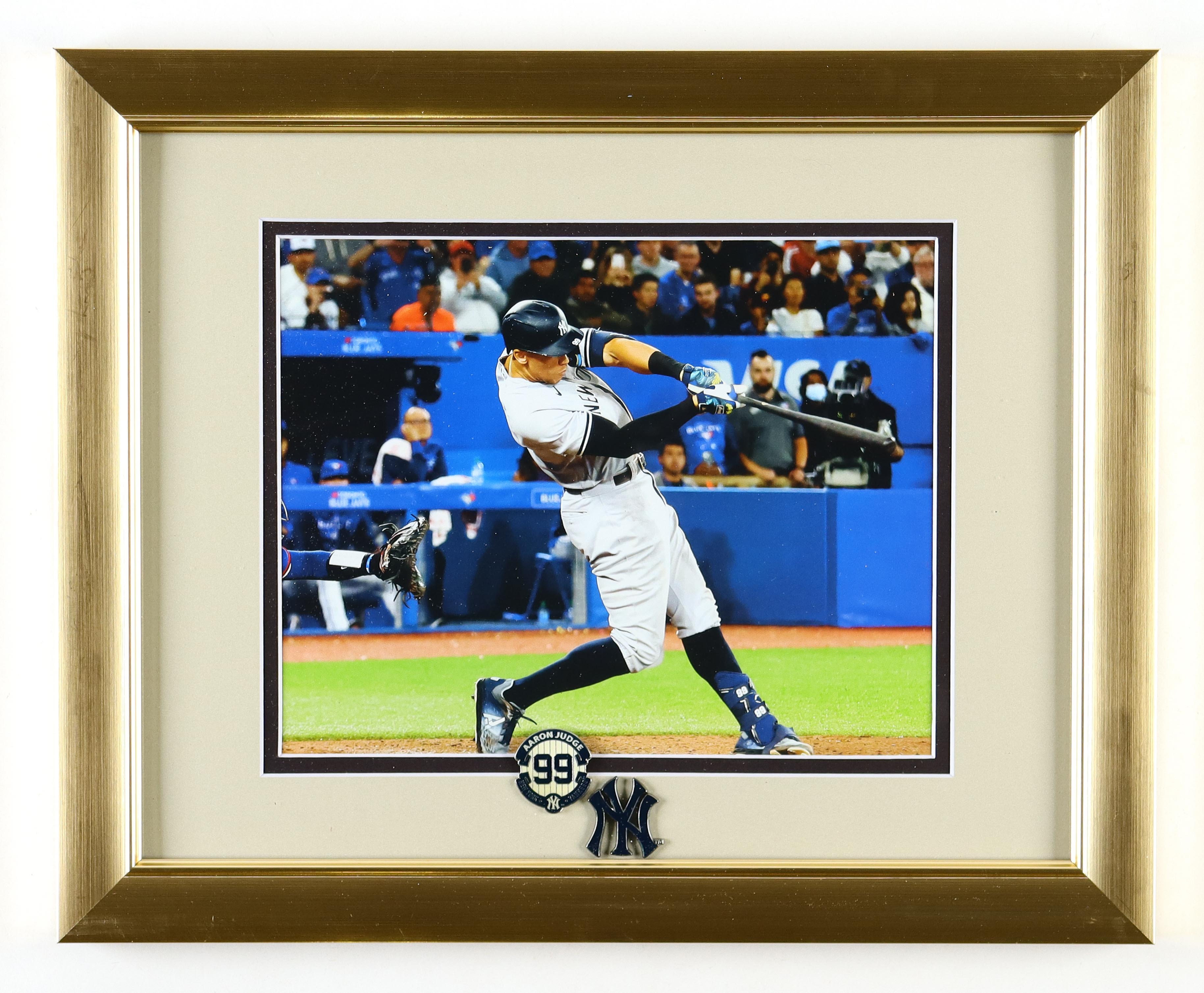 Aaron Judge Yankees Custom Framed Photo with (2) Pins | Pristine Auction