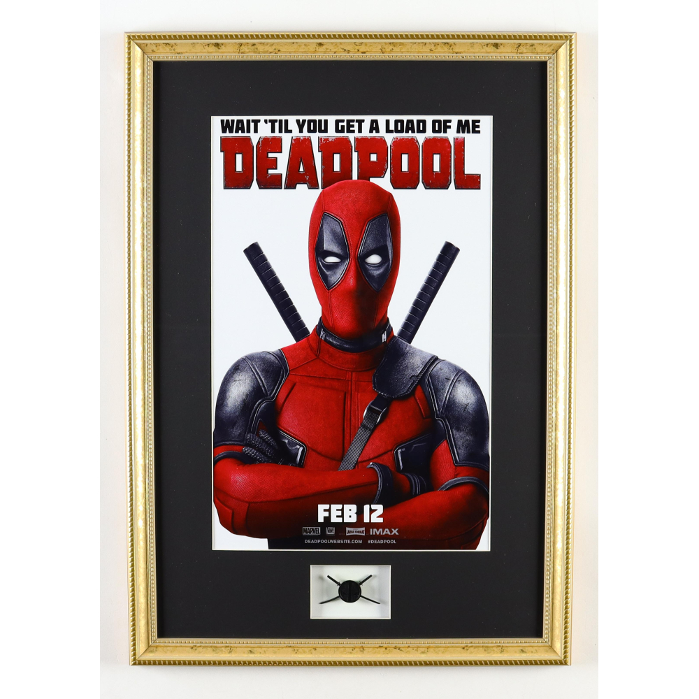 Deadpool Custom Framed Print Display with Deadpool Black Emblem ...