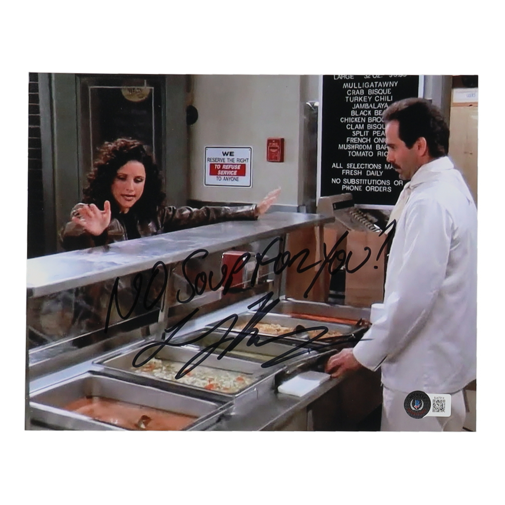 Larry Thomas Signed "Seinfeld" 8x10 Photo Inscribed "No Soup for You ...
