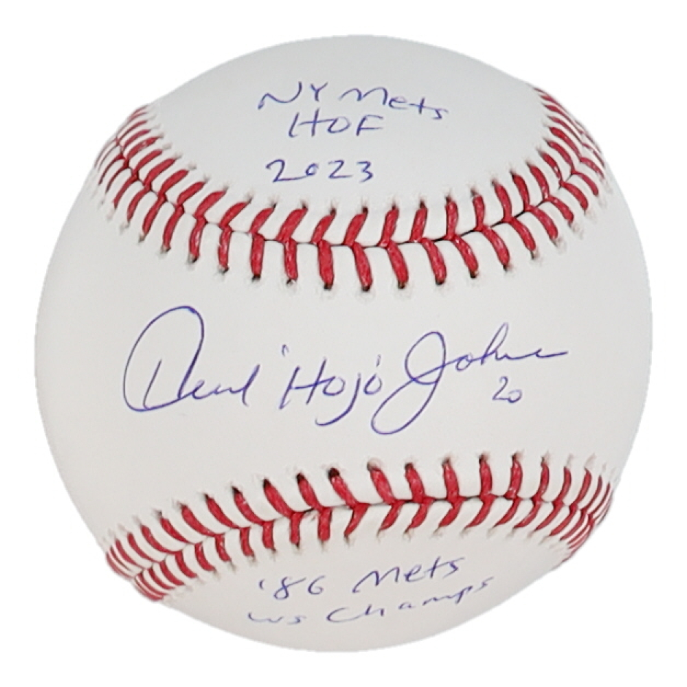Howard "Hojo" Johnson Signed OML Baseball Inscribed "NY Mets HOF 2023 ...