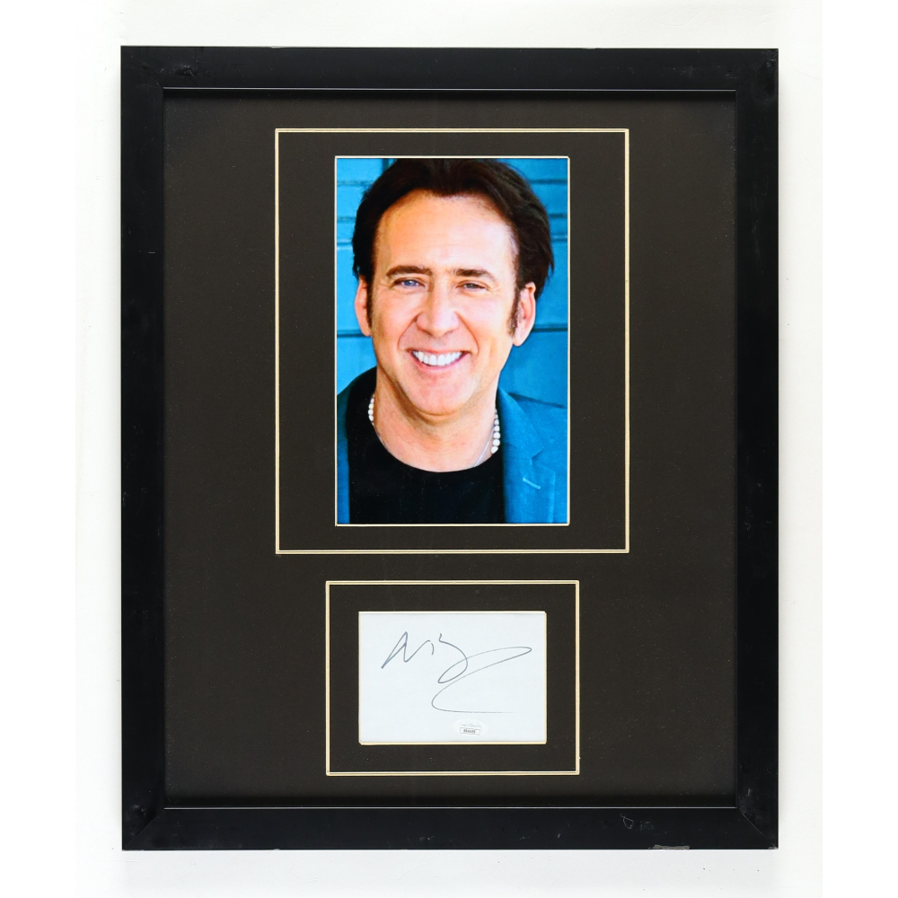 Nicolas Cage Signed Custom Framed Cut Display (JSA) | Pristine Auction